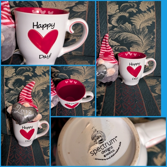 spectrum desinz | Dining | Happy Day Mug Red And White | Poshmark